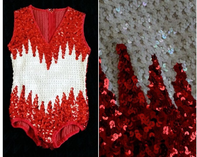 Sequin Majorette Costume / Vintage 90s Stretchy Cheer Leotard - Etsy