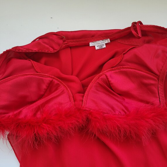 Vintage Seductive Wear By Cinema Etoile Red Feather L… Gem