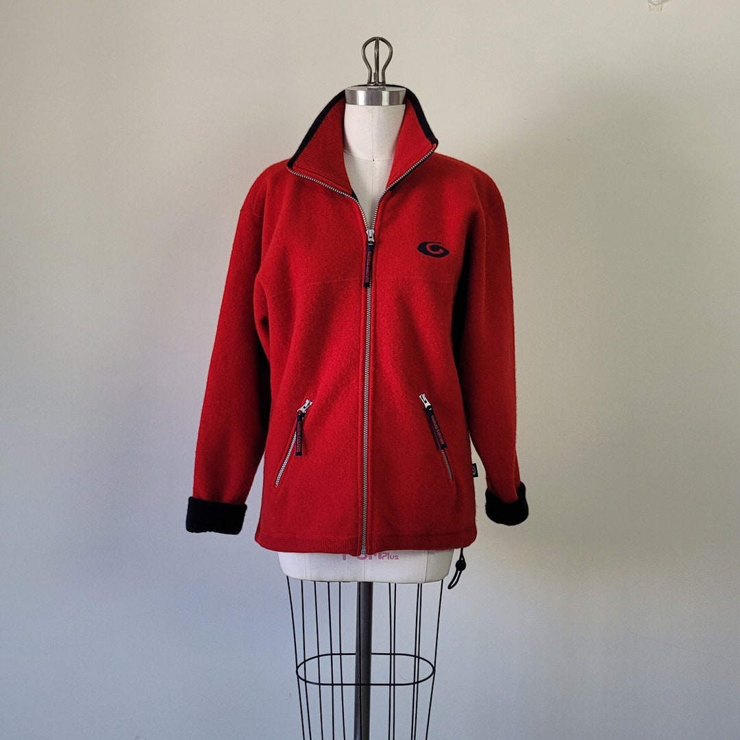 NEW ZEALAND Merino Wool Zip up Red Jacket • Mens S Womens M - Etsy
