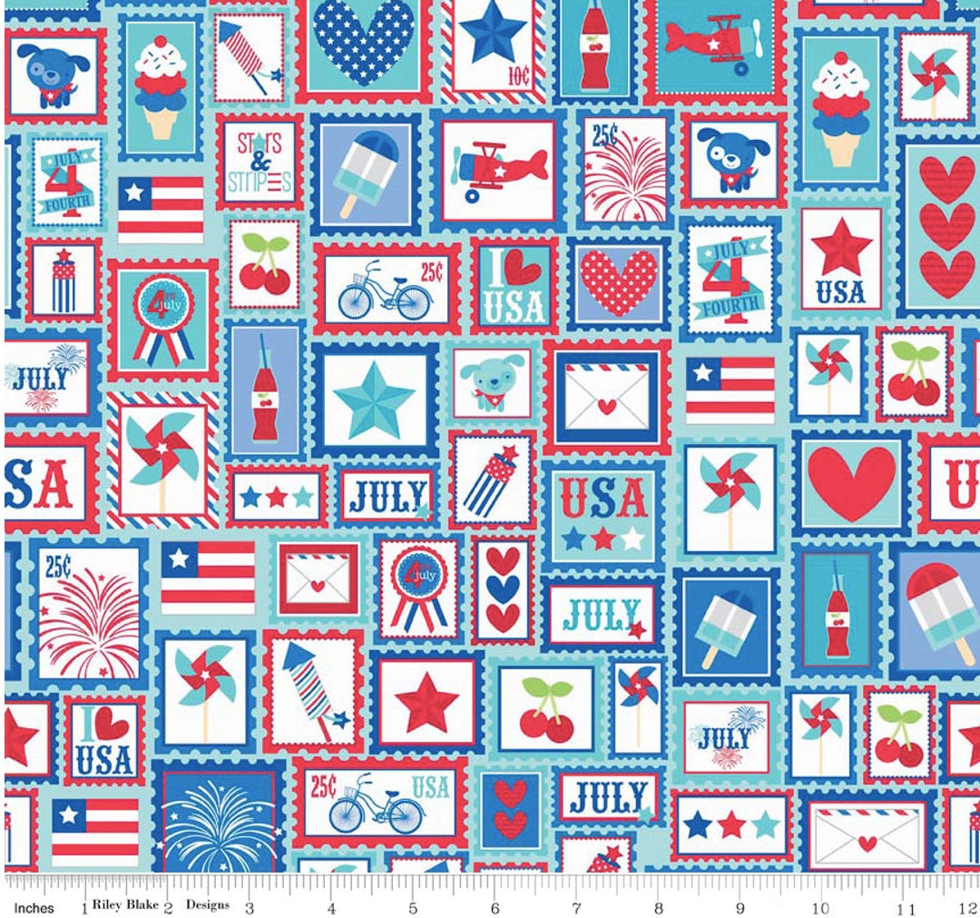 Star Spangled Cottons -star Main Aqua - Riley Blake Designs - 1 Yard ...