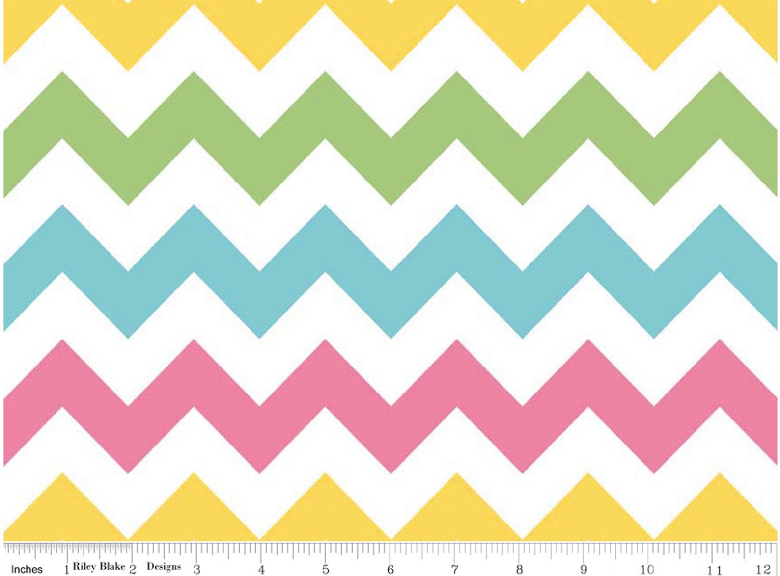 Medium Chevron Girl by Riley Blake Designs 1 Yard Cut -chevron Fabric ...