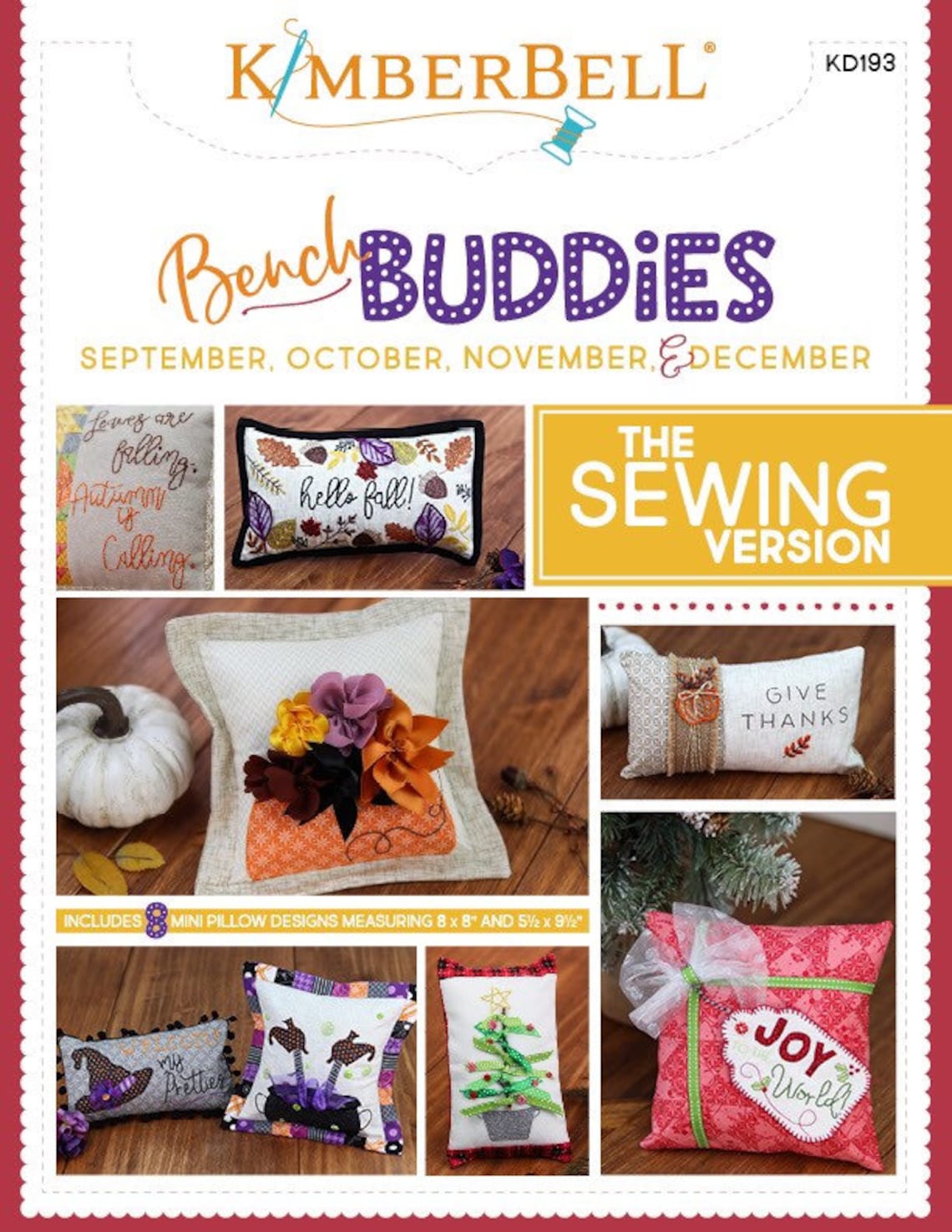 Kimberbell - Bench Buddy Pillow - Sewing Version -winter Bench Pillow ...