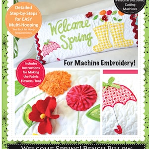 Kimberbell - Embroidery - Bench Pillow - Embroidery CD - Embroidery ...