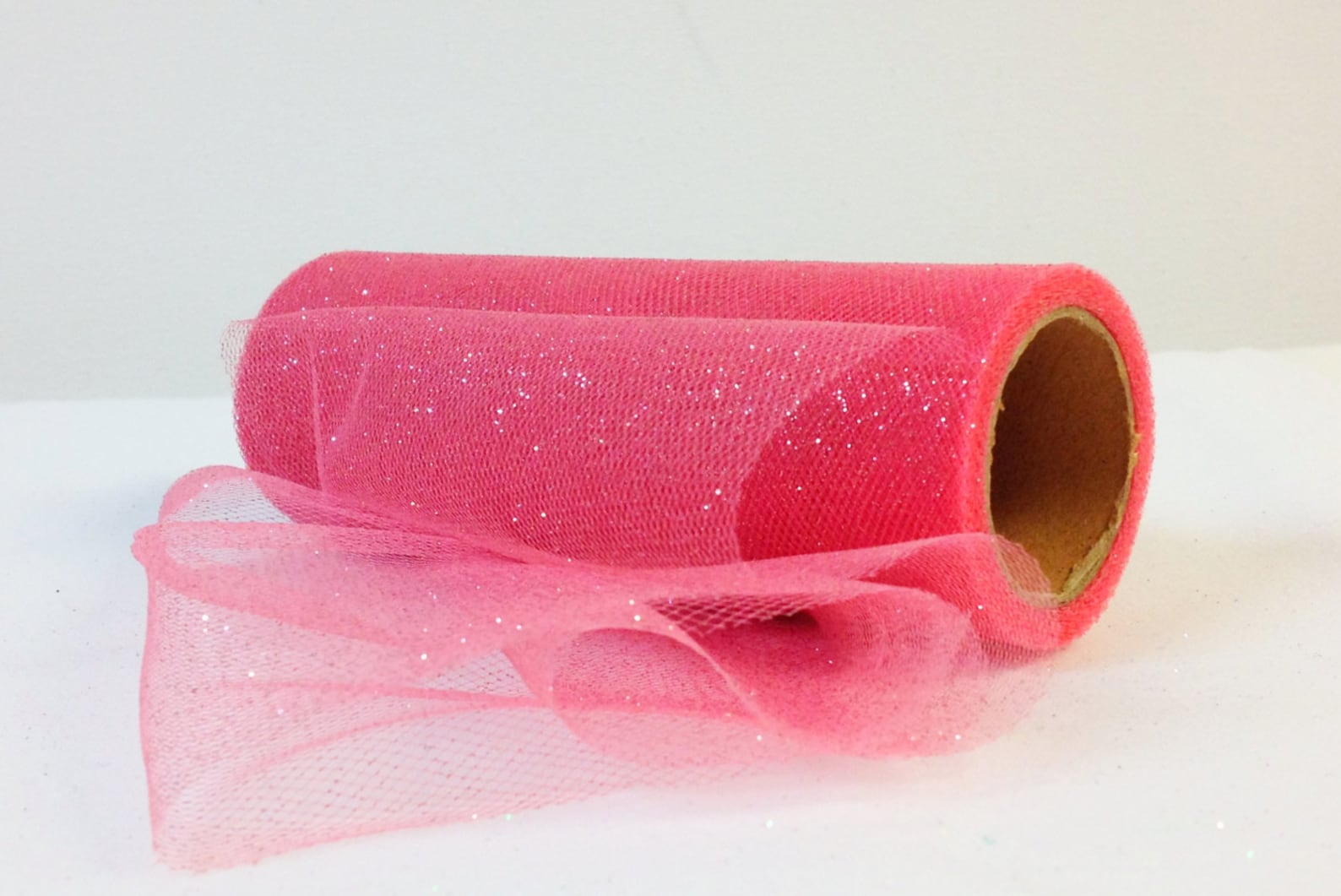Coral Glitter Tulle Roll 6x10 Yard Coral Tulle - Etsy