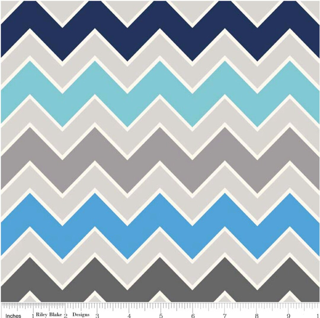 Medium Shaded Serene Chevron by Riley Blake Designs - 1 Yard Cut ...