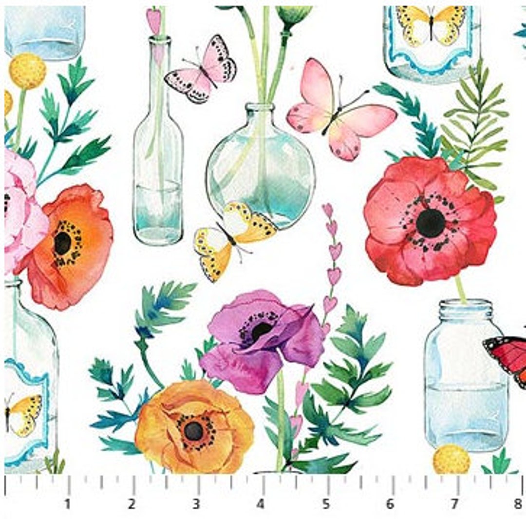 April Showers - 1 Yard Cut - Northcott - Cotton Fabric - C 22591 - 10 ...