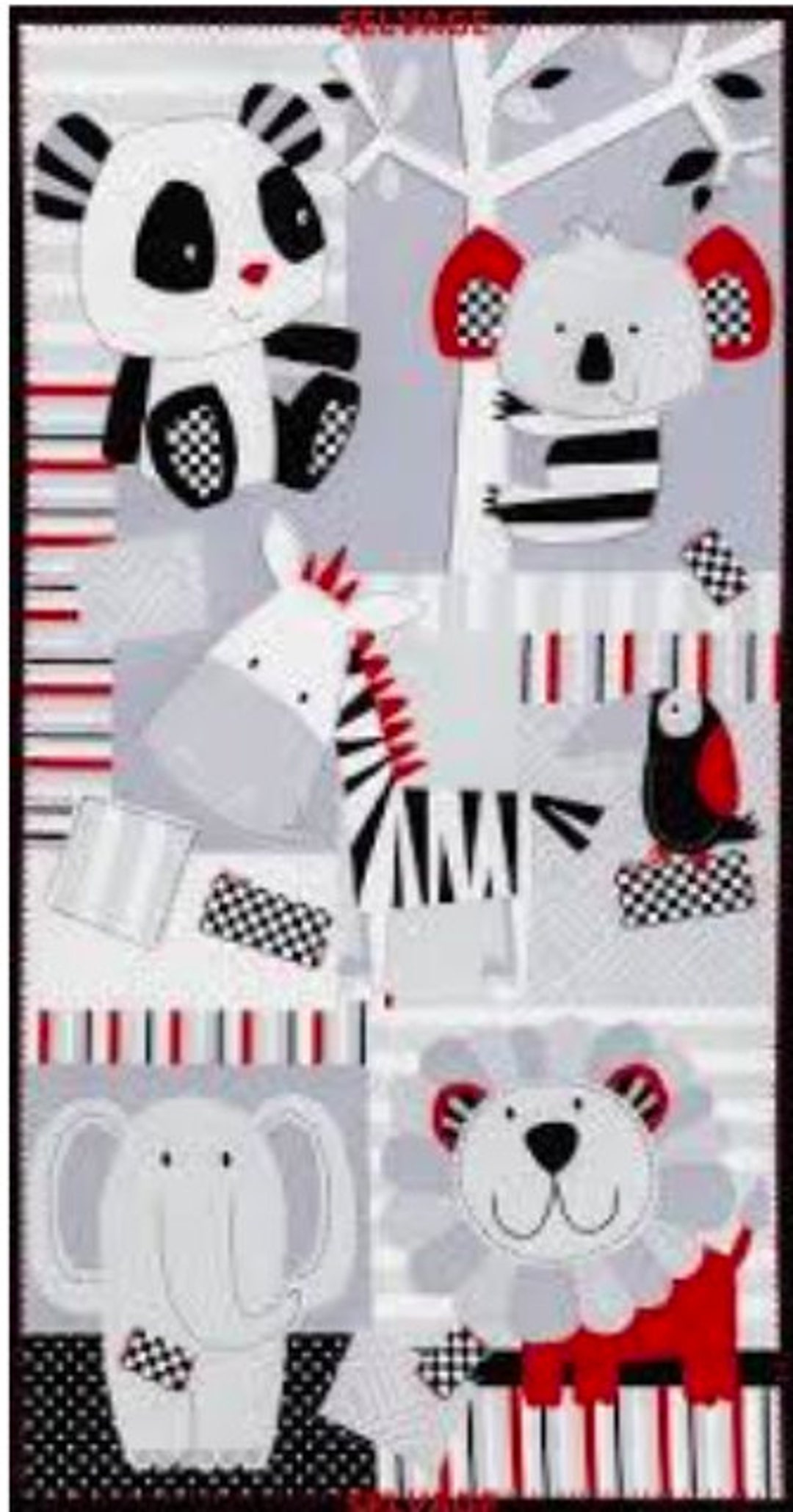 Panda Panel Fabric - 24" Cut - Timeless Treasures - Cotton Fabric ...