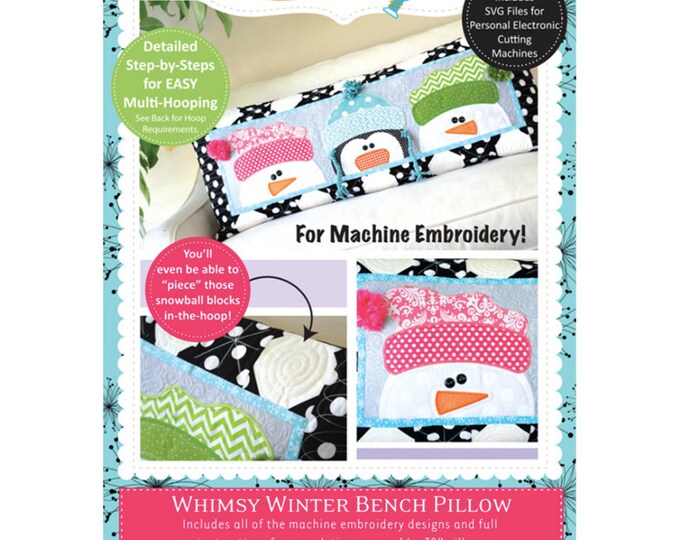 Kimberbell - Bench Pillow - Embroidery Machine - Winter Bench Pillow ...
