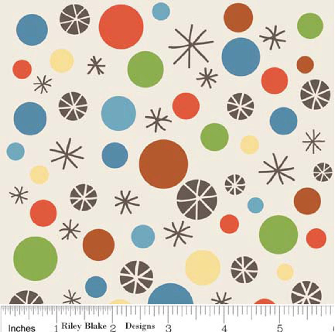 Scoot Dots Cream by Deena Rutter Riley Blake Designs 1 Yard - Etsy