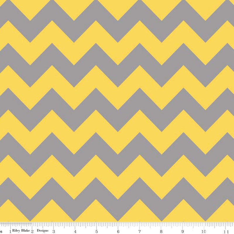 Chevron Yellow Gray - Etsy