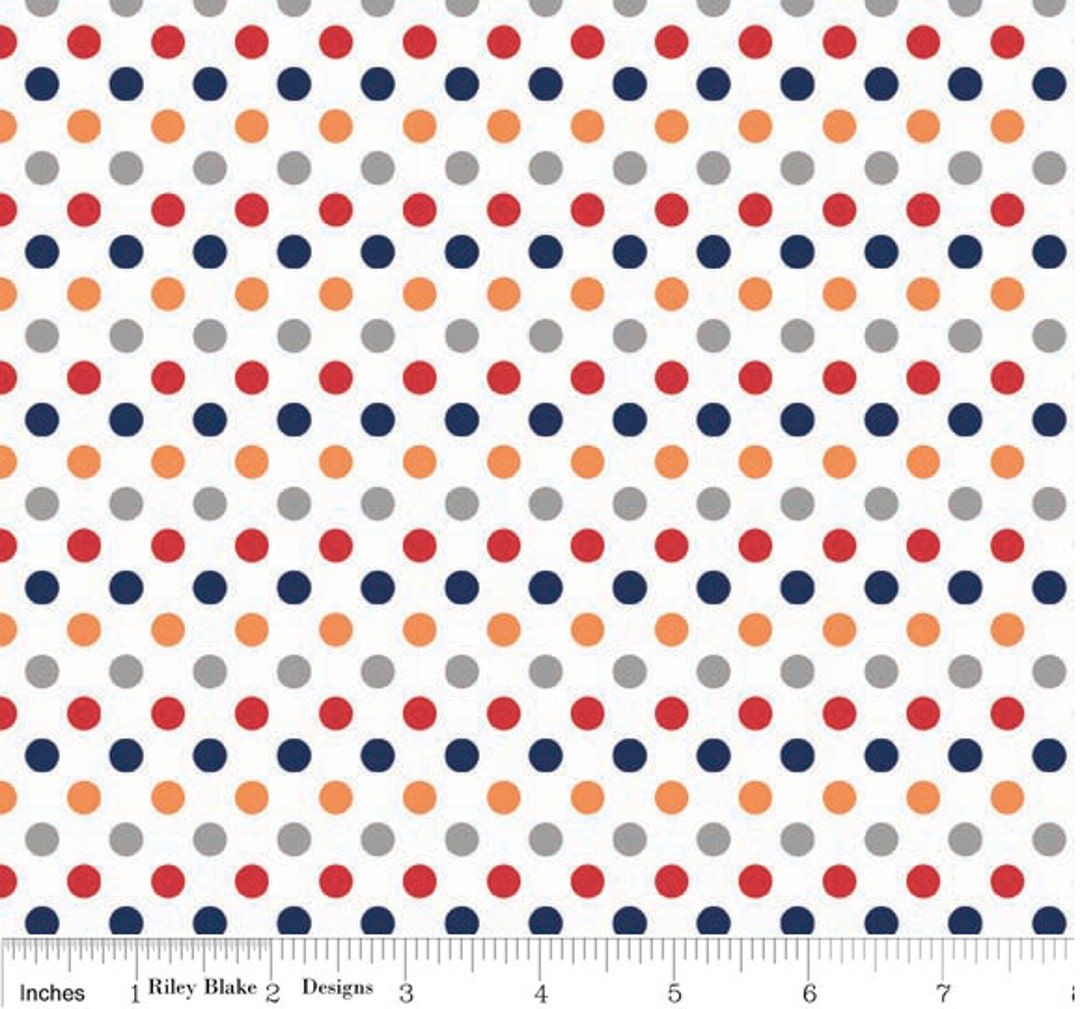 Small Dots Boy by Riley Blake Designs 1 Yard Cut - Etsy