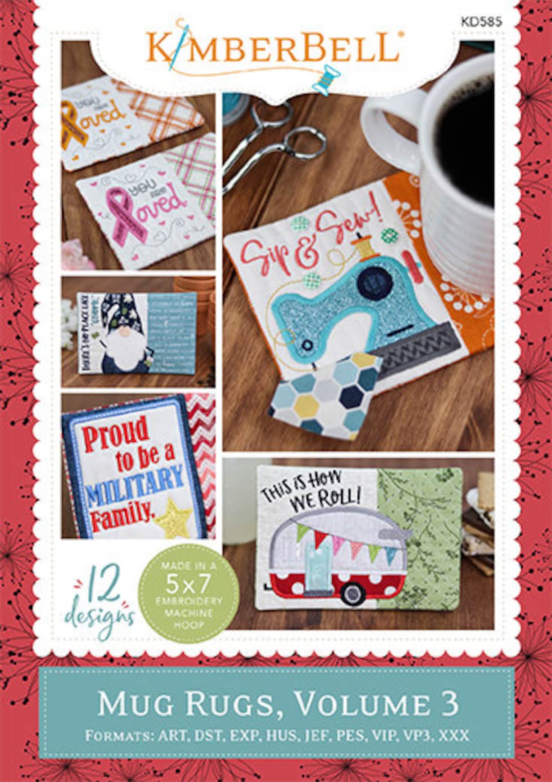 Kimberbell - Embroidery - Mug Rugs - Embroidery CD - Embroidery Design ...