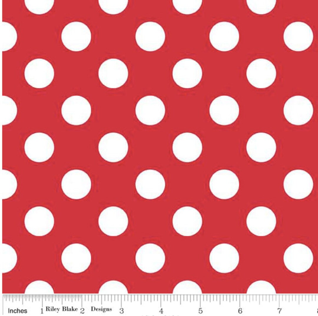 Medium Dots Red by Riley Blake Designs 1 Yard Cut - Etsy