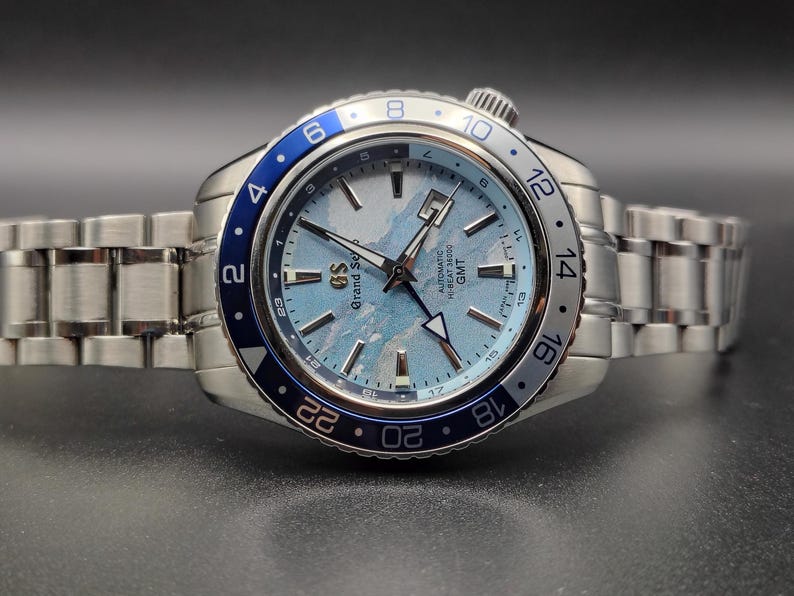 Vintage Grand Seiko GMT Automatic Blue Dial Date Indictor Analog Men's ...