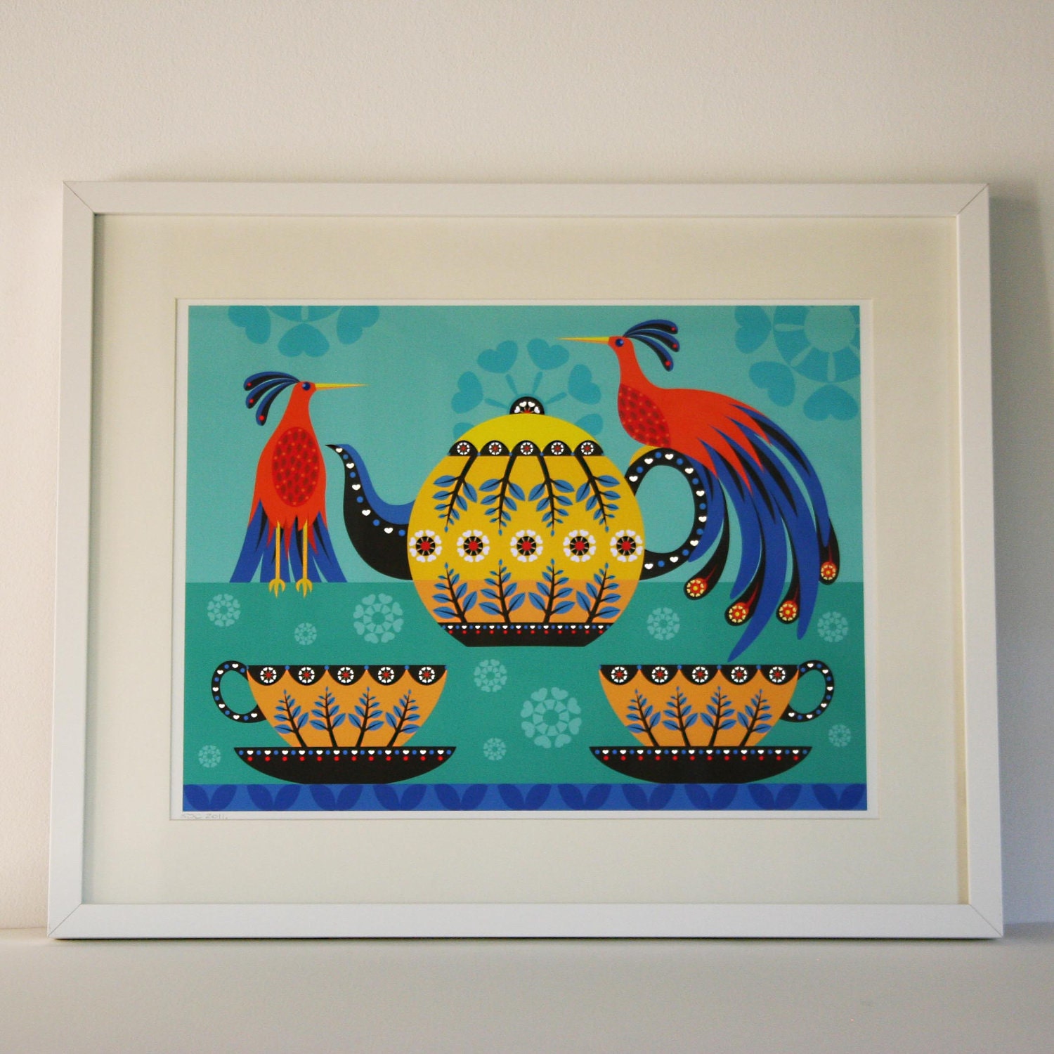 Illustration 'vintage Tea Time' Print - Etsy