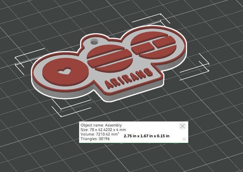 BTS Arirang 3D Printed Keychain | ARMY | Concert Freebie Handouts ...