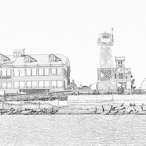 Ocean City Maryland Watercolor Print: Boardwalk, Ferris Wheel, Inlet ...