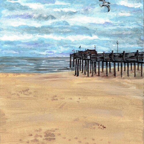 Ocean City Maryland Watercolor Print Boardwalk Painting - Etsy