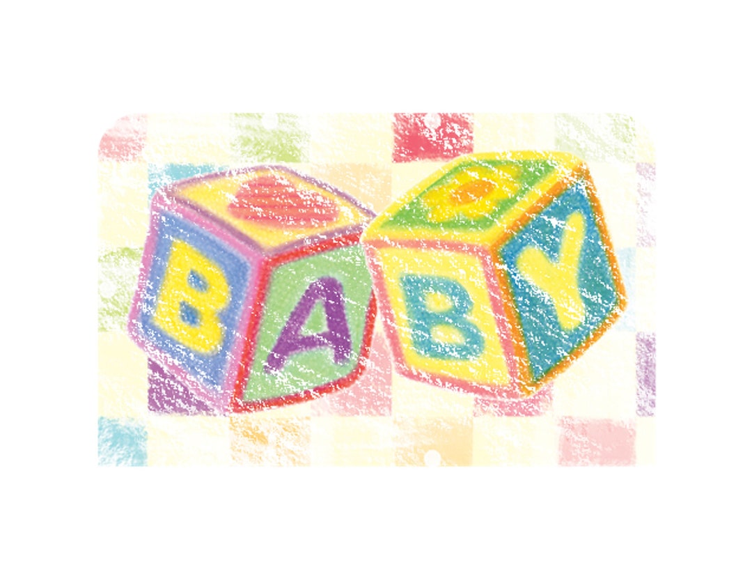 Baby Watercolor Print, Building Blocks for Child Home Decor - Etsy