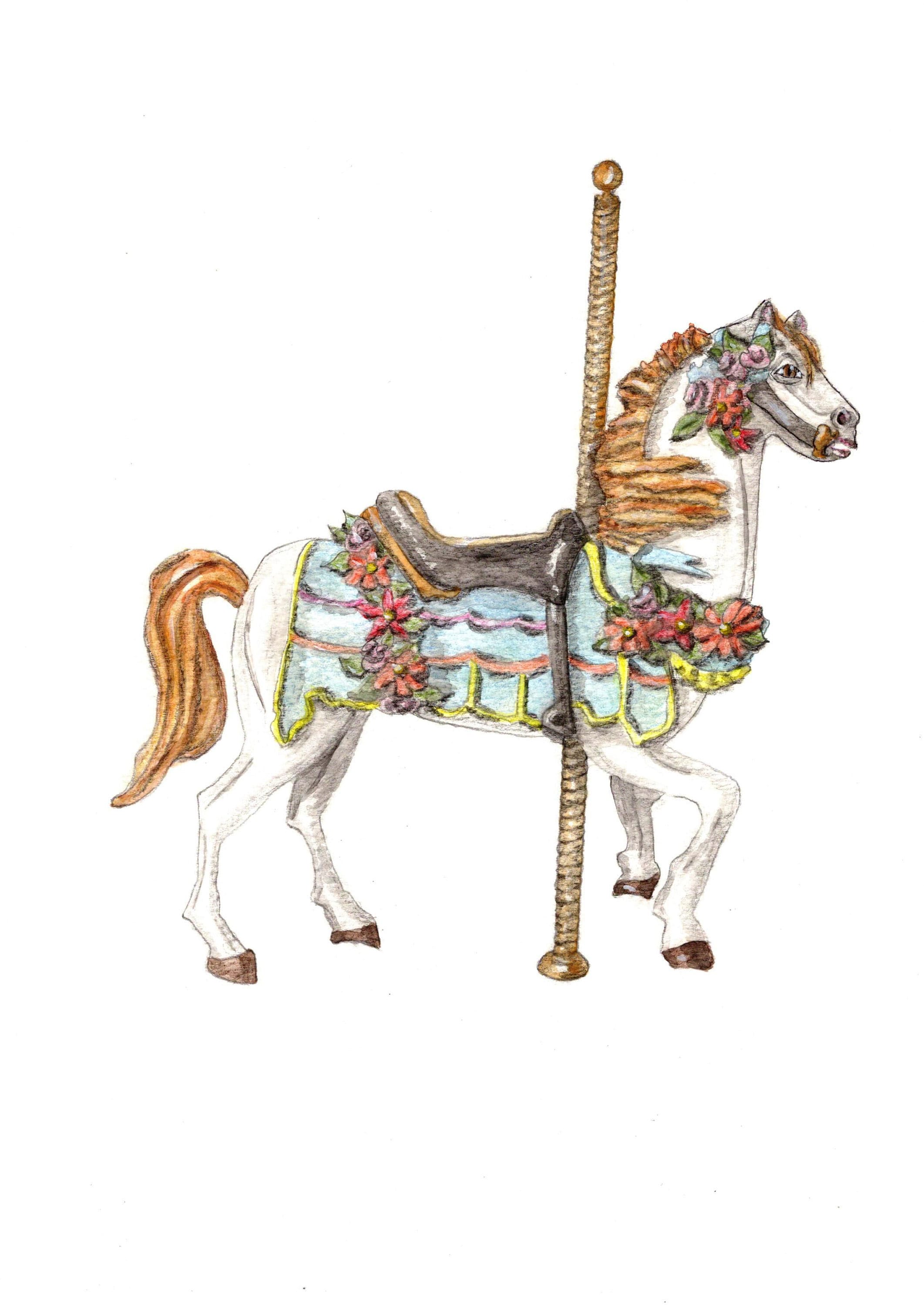 Carousel Horse Drawing