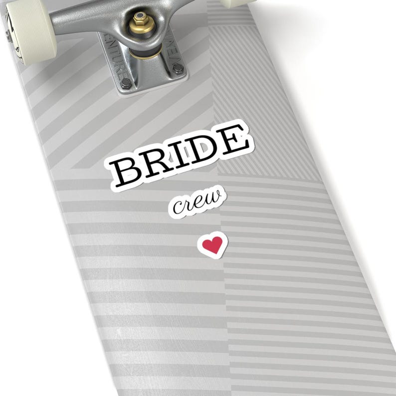 Bride Crew Vinyl Stickers (kiss-cut) – Heart Detail - Etsy