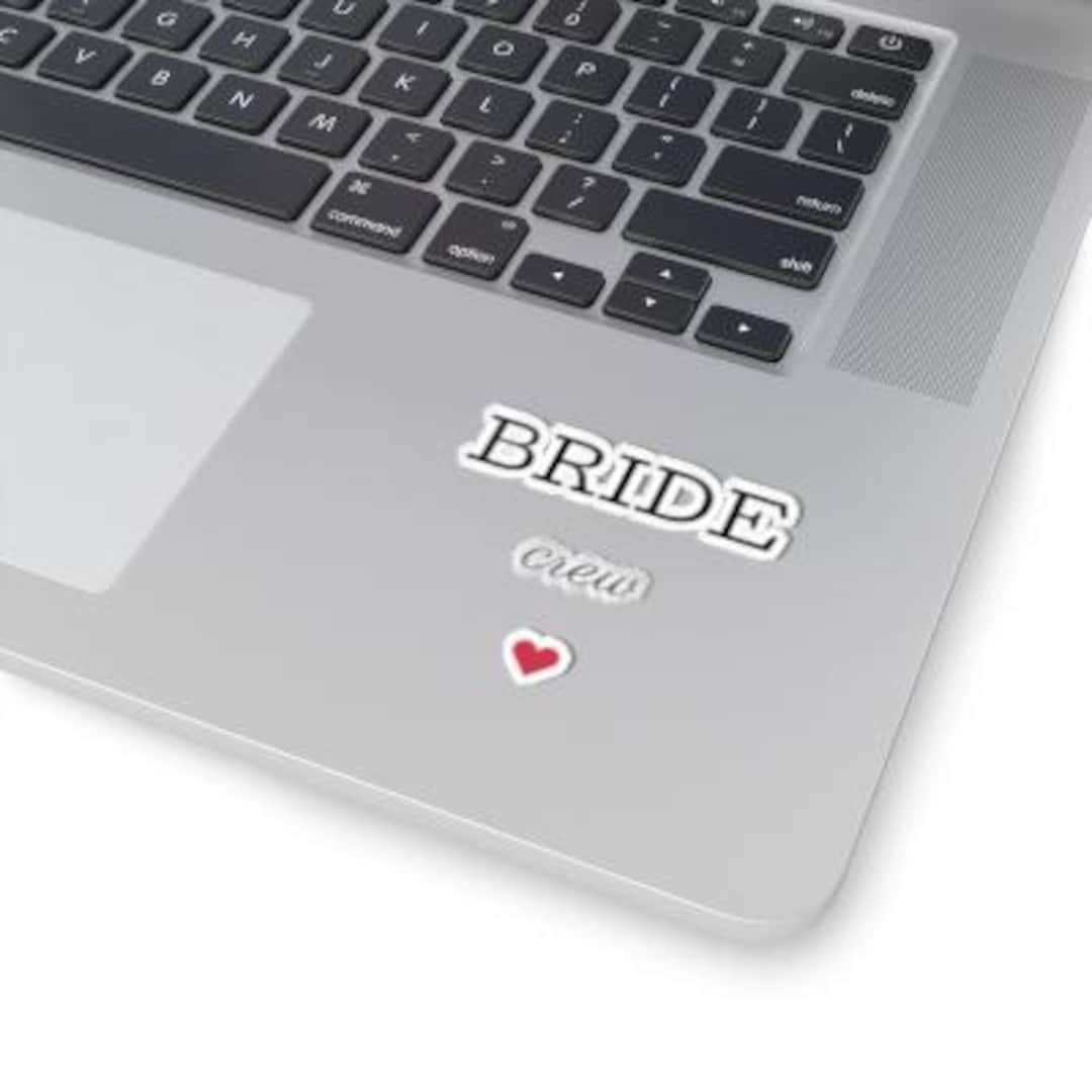 Bride Crew Vinyl Stickers (kiss-cut) – Heart Detail - Etsy