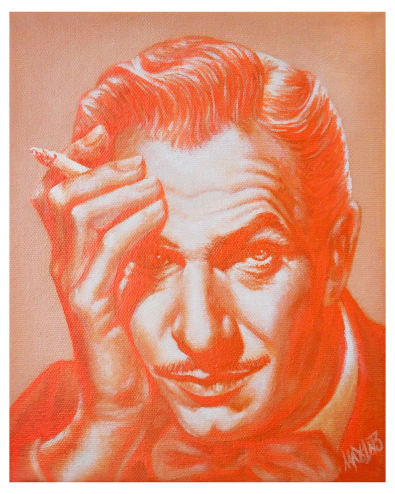 Vincent Price Oil Painting PRINT 8X10 | Etsy