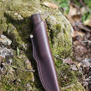 Puukko Knife With Stacked Leather Handle and Leather Sheath I Hand Made ...