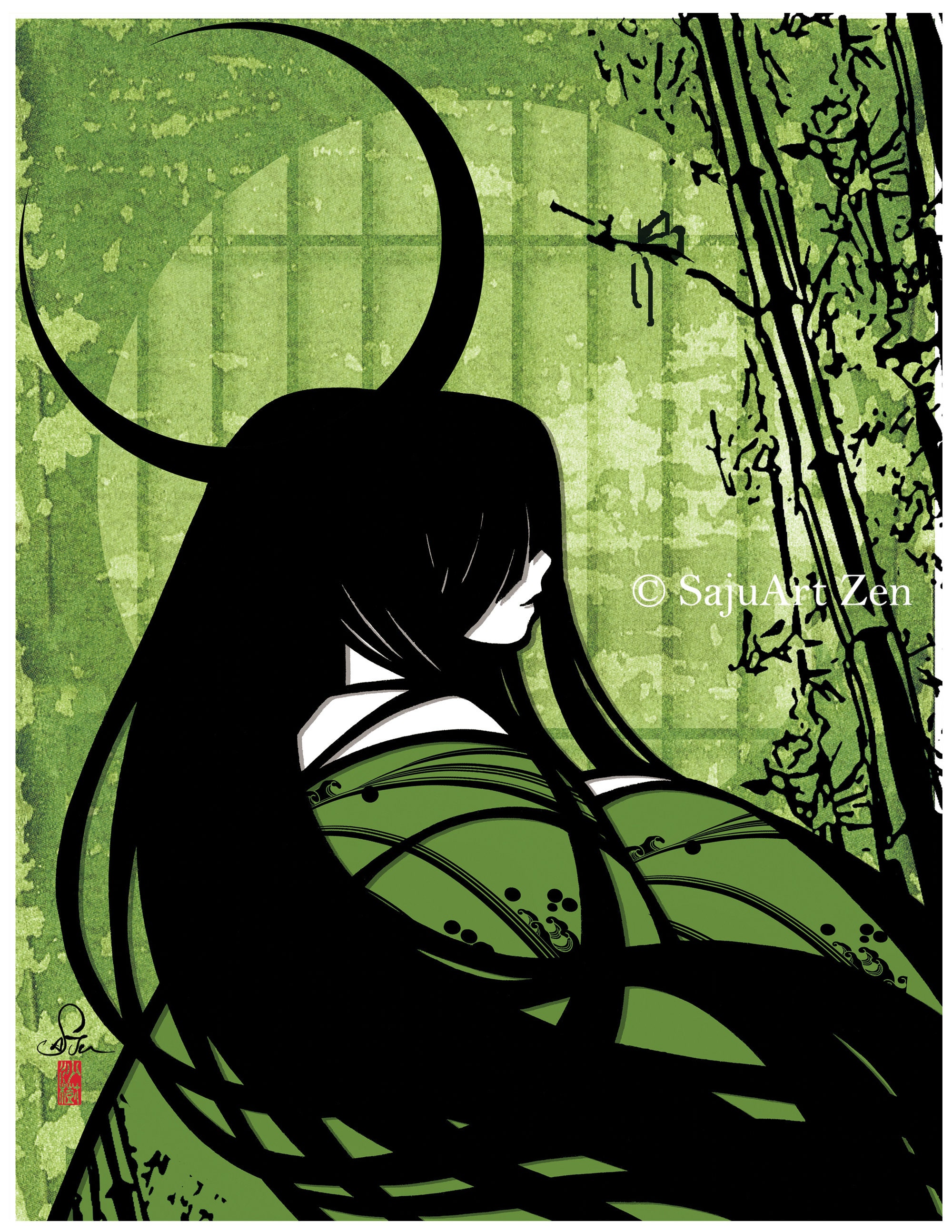 Print 8.5x11 kaguya Bamboo Princess Japanese Tale - Etsy