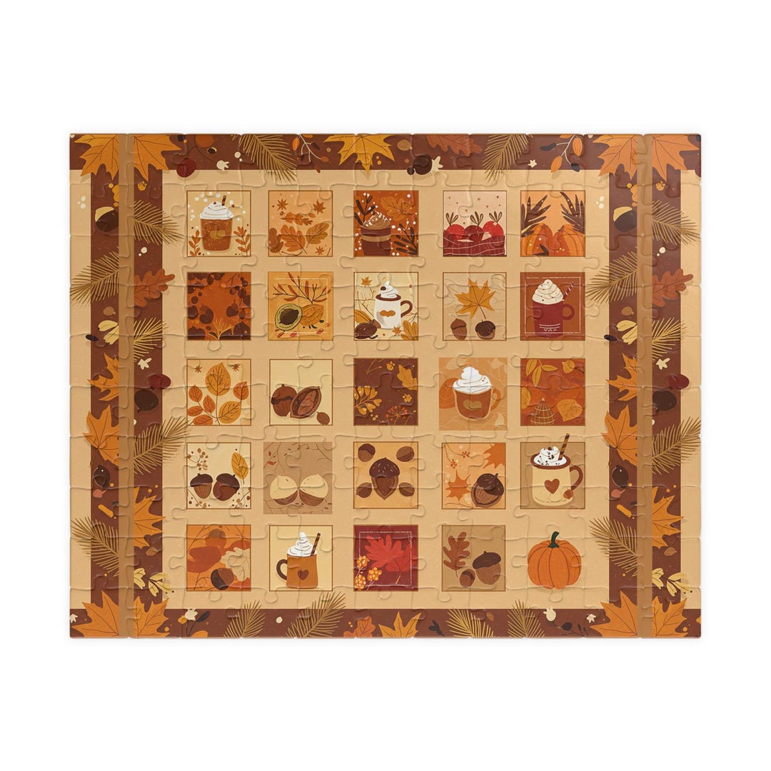 Fall Advent Calendar Jigsaw Puzzle, Autumn Cozy Challenge - Etsy