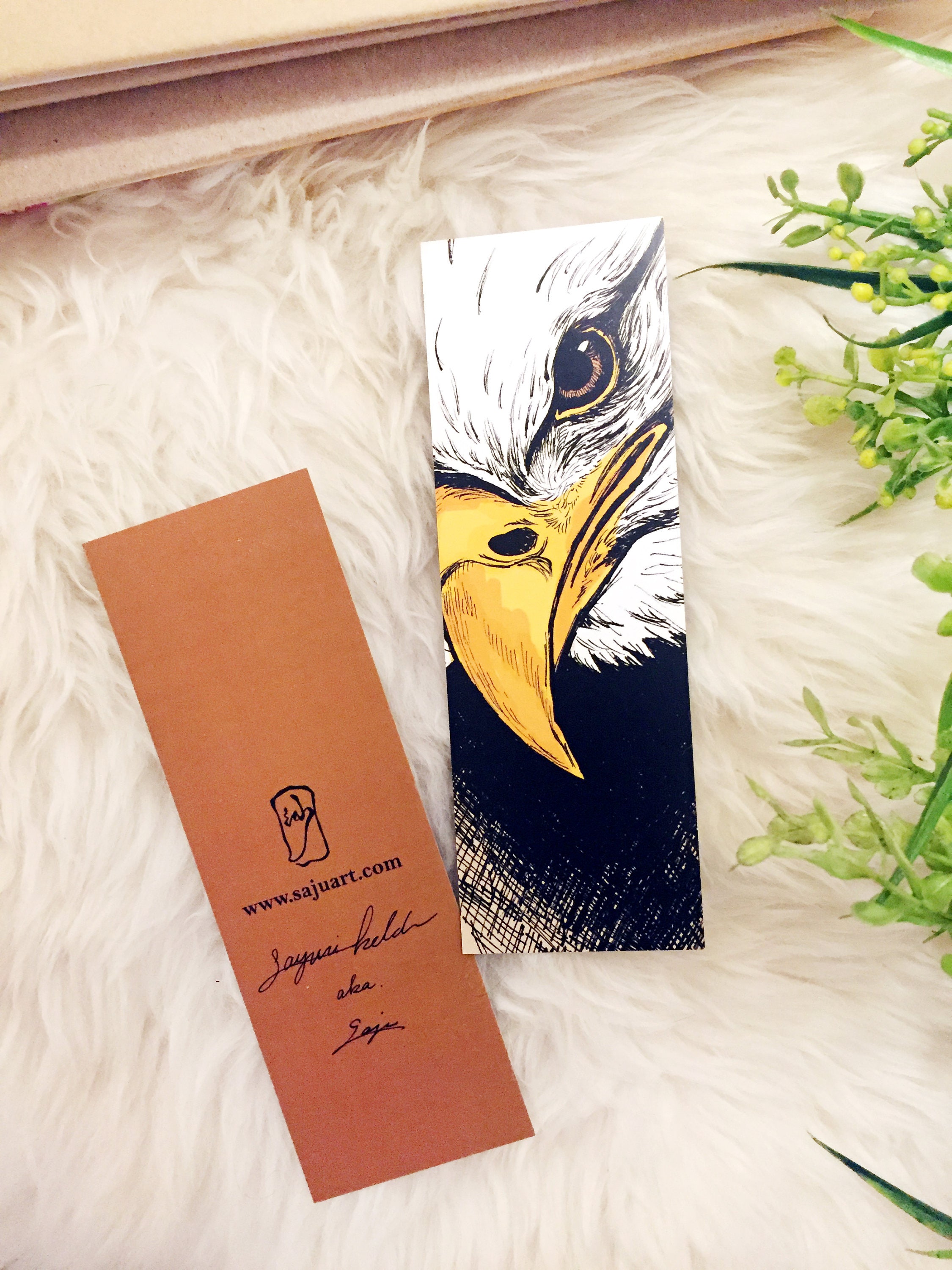 Bookmark Eagle 2016 Illustrated by Saju - Etsy