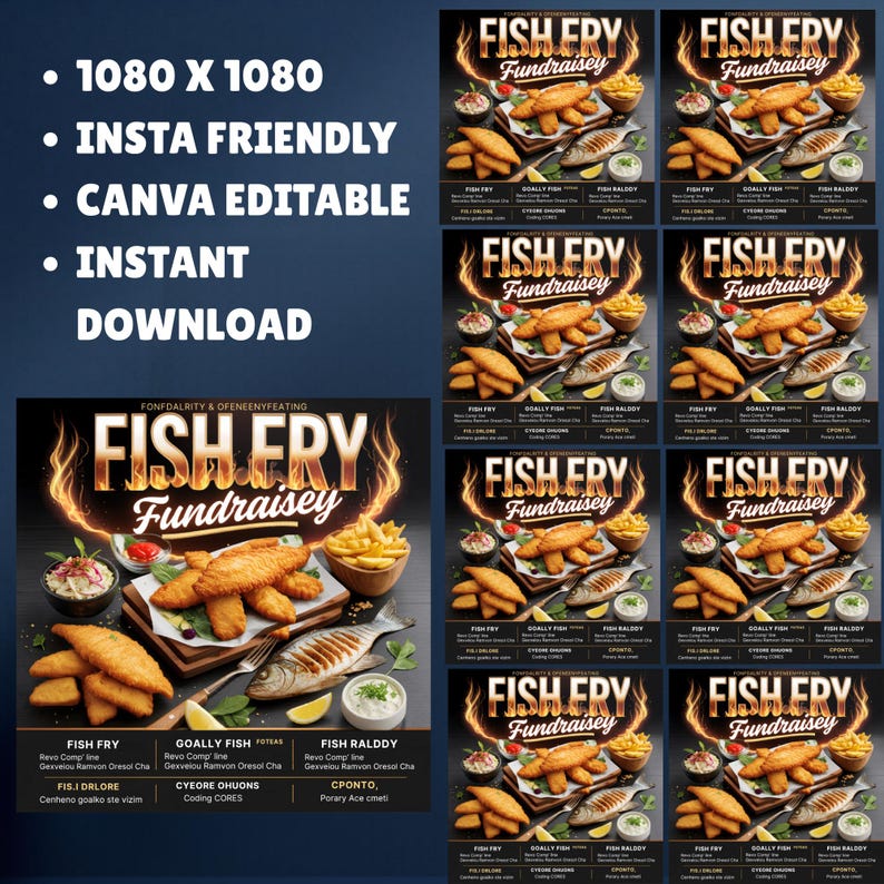 Editable Fish Fry Fundraiser Flyer Template (digital Download) - Etsy ...