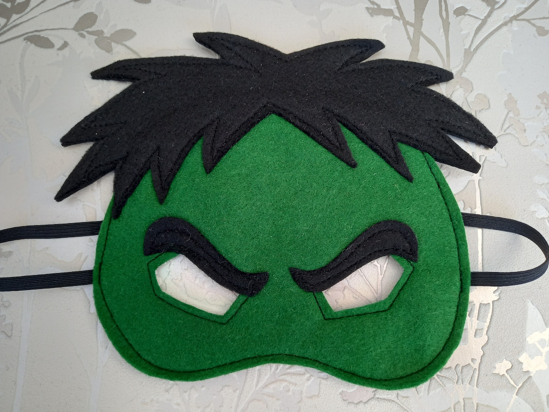 Angry Hulk Half Face Mask for Children, Costume, Role Play and Dressing ...