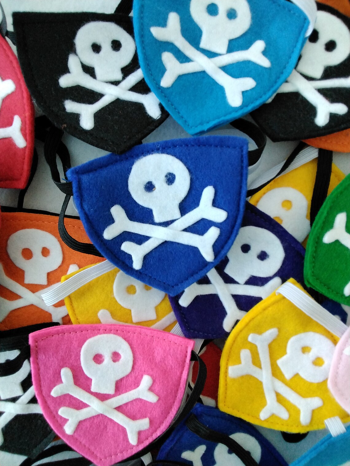 Colourful Unisex Pirate Eye Patch on Elastic Ideal for Dress - Etsy UK