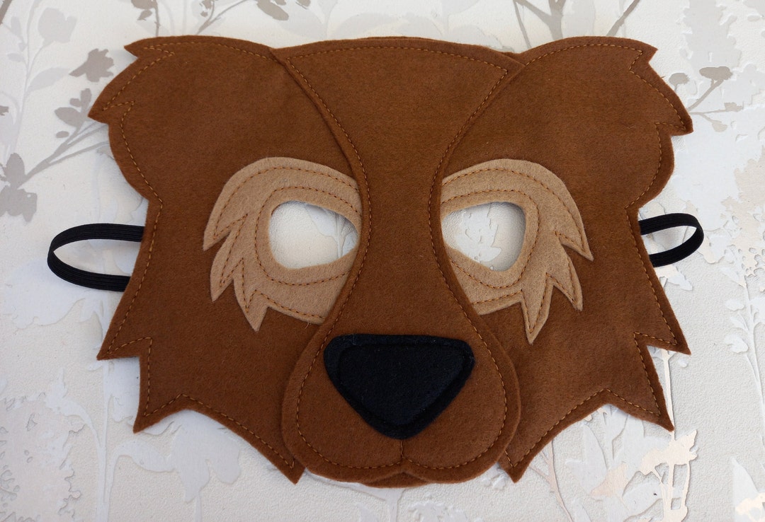 Gingerbread Brown Bear Mask, Dress up or Role Play Costume for Children ...