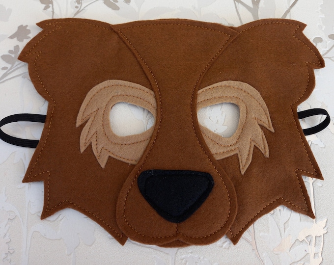 Gingerbread Brown Bear Mask, Dress up or Role Play Costume for Children ...