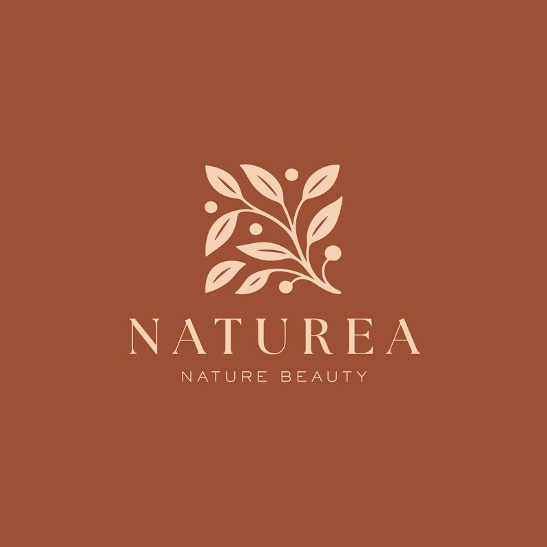 Premade Botanical Logo Design Template | Minimalist Nature, Leaf ...