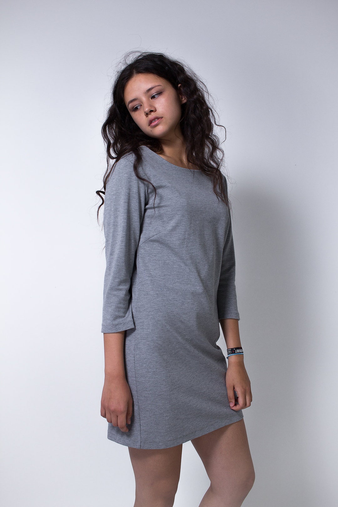 Grey Sheath Dress, Jersey Dress, Slim Fit, Minimal Stretch Dress - Etsy