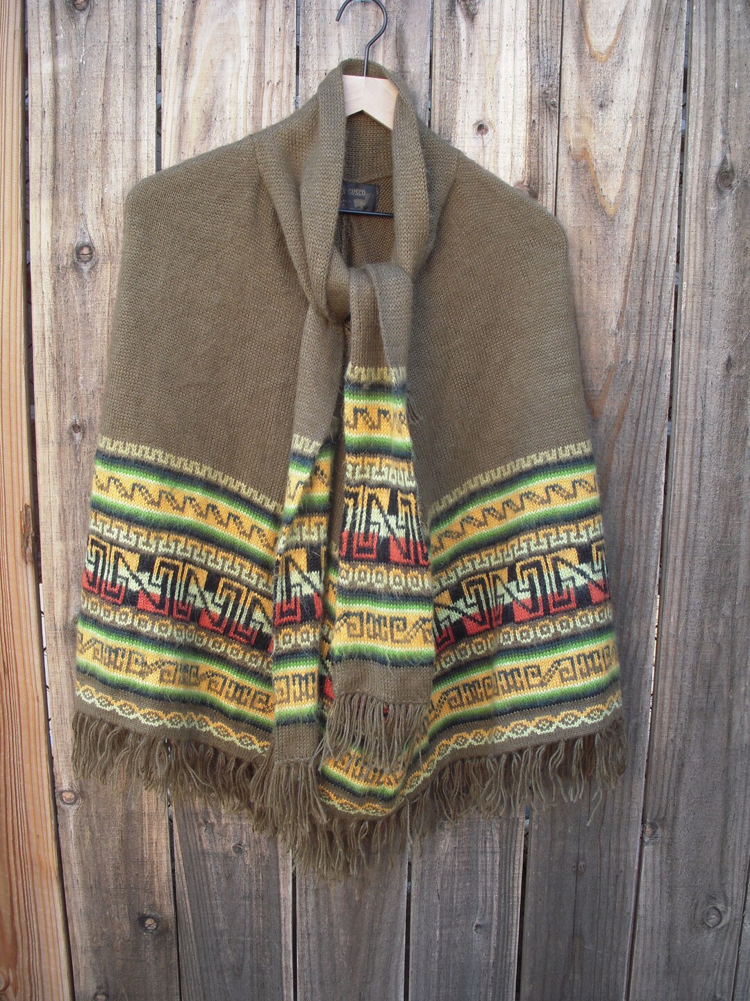 Vintage Alpaca Peru Poncho/cape - Etsy