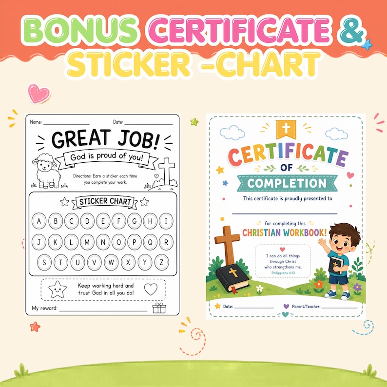 Christian ABC Workbook, Bible Alphabet Tracing, Preschool Homeschool ...