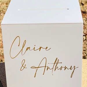 White Acrylic Card Box, Wedding Card Box, Wedding, Gift Table, Locking ...