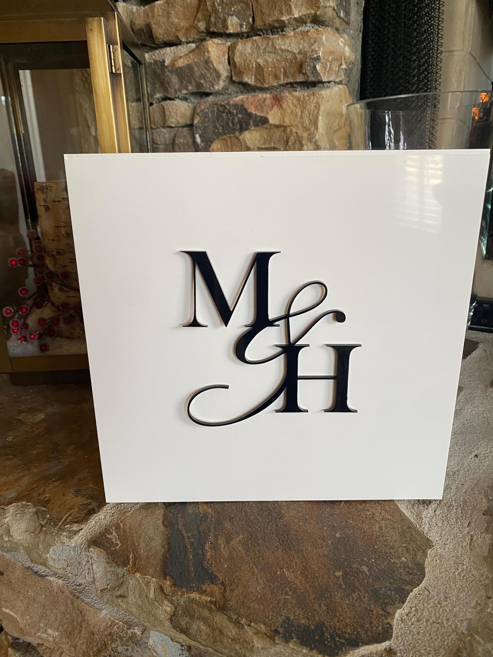 3D Acrylic Card Box, Acrylic Initials Wedding Card Box, Wedding, Gift ...