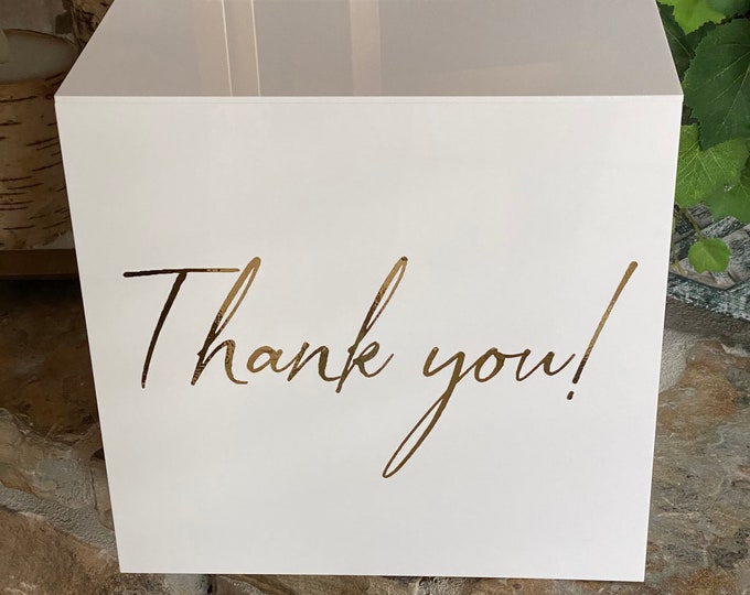 WHITE Acrylic Card Box, Wedding Card Box, Wedding, Gift Table, Locking ...