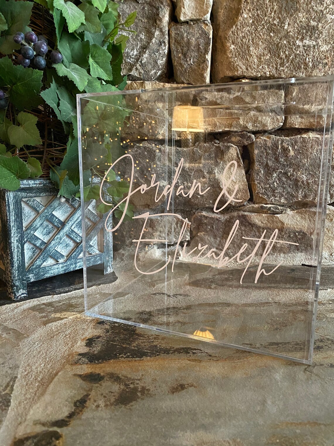 CLEAR Acrylic card box wedding card box wedding gift table | Etsy