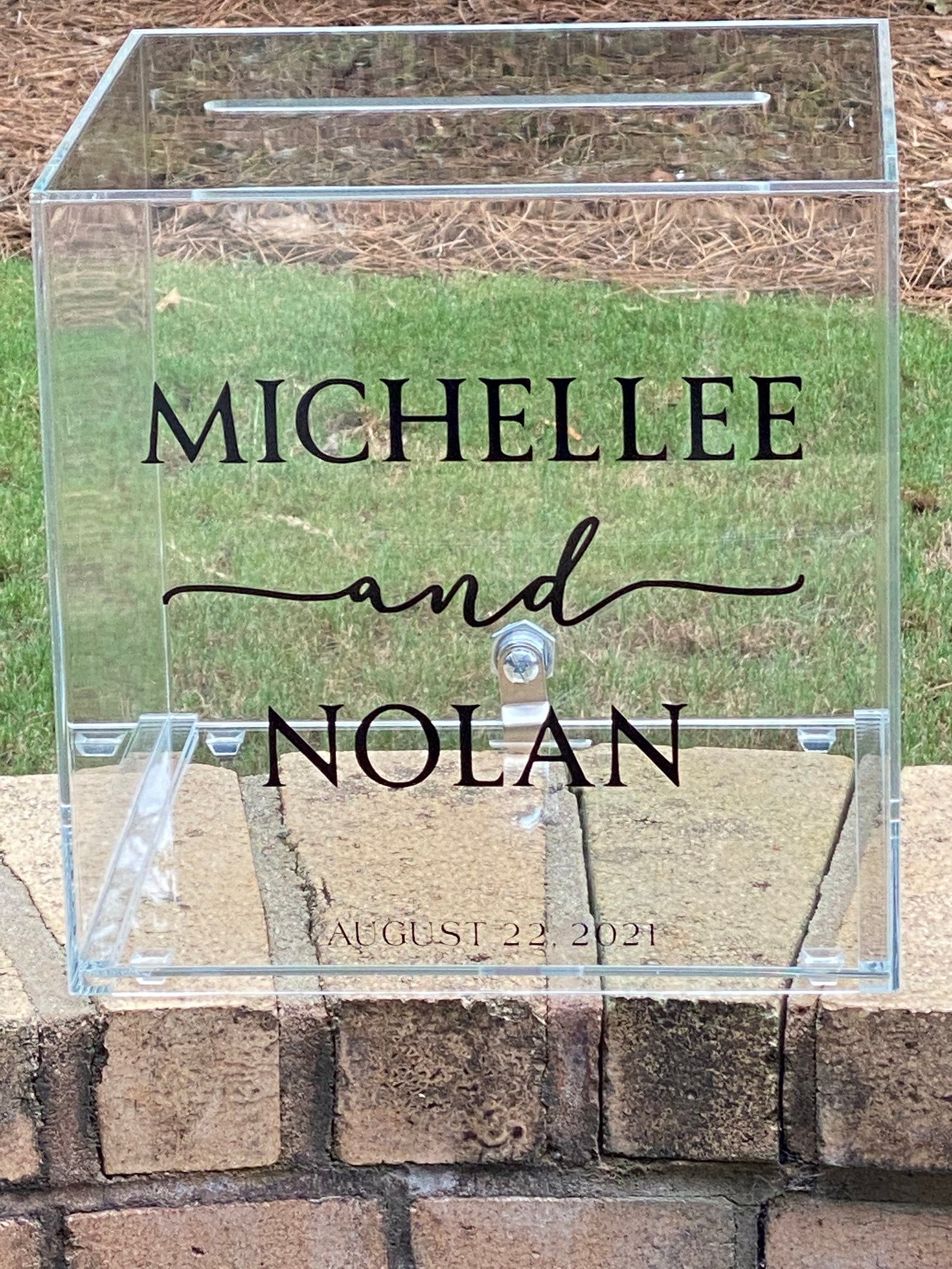 CLEAR Acrylic card box wedding card box wedding gift table | Etsy