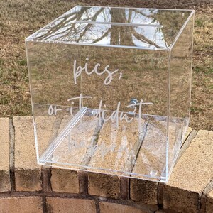 White Acrylic Card Box, Wedding Card Box, Wedding, Gift Table, Locking ...