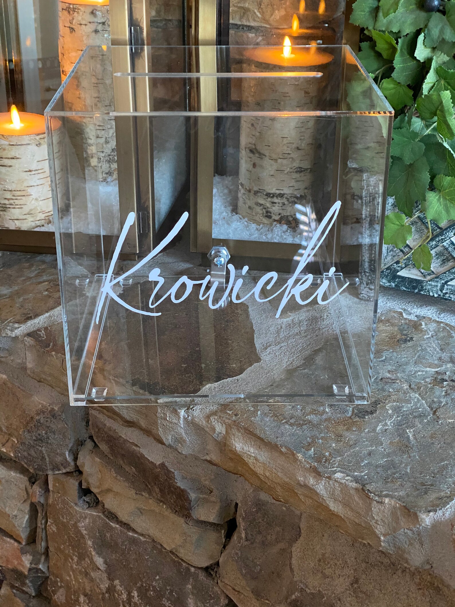 CLEAR Acrylic Card Box Wedding Card Box Wedding Gift Table | Etsy