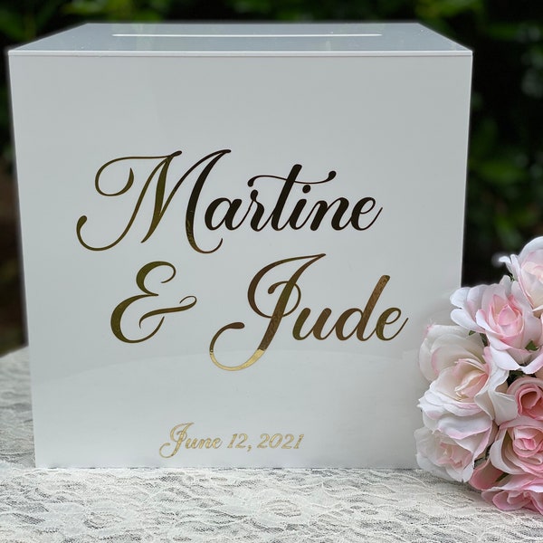 White Acrylic Card Boxes - Etsy