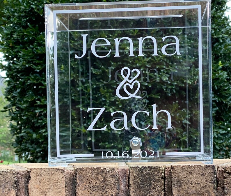 CLEAR Acrylic Card Box Wedding Card Box Wedding Gift Table - Etsy