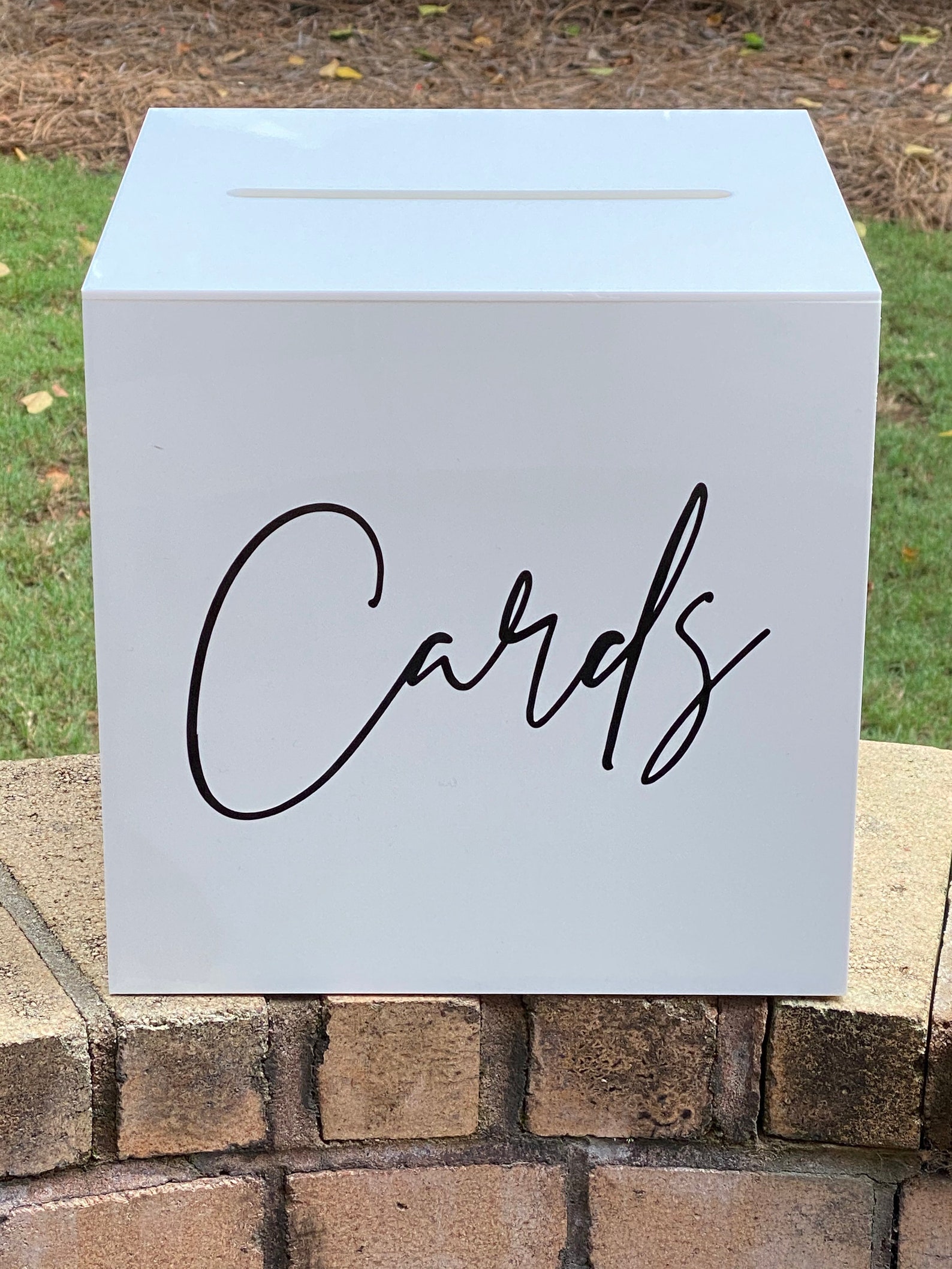 WHITE Acrylic Card Box Wedding Card Box Wedding Gift Table | Etsy